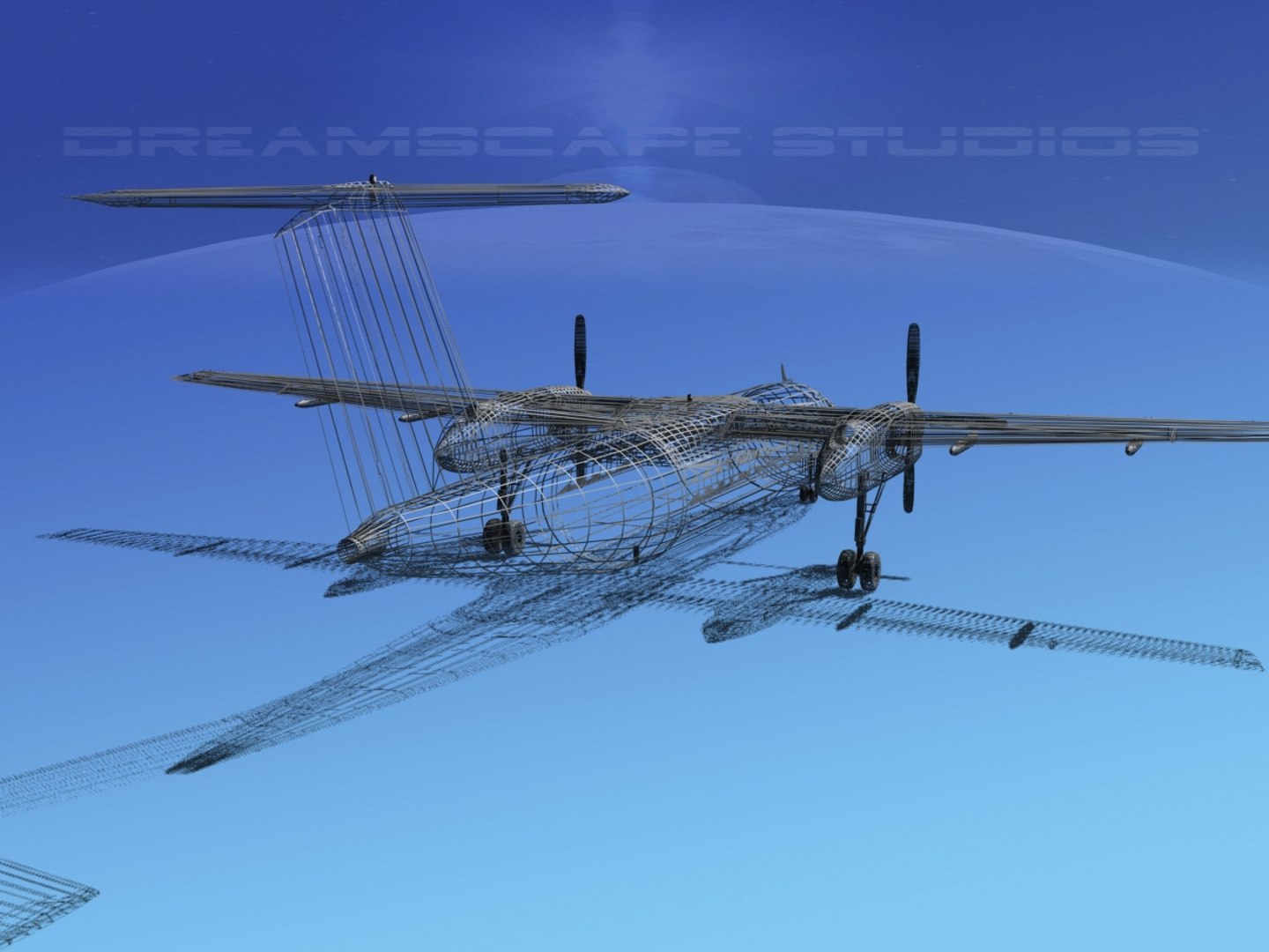 3d dhc-8-100 dash 8 model
