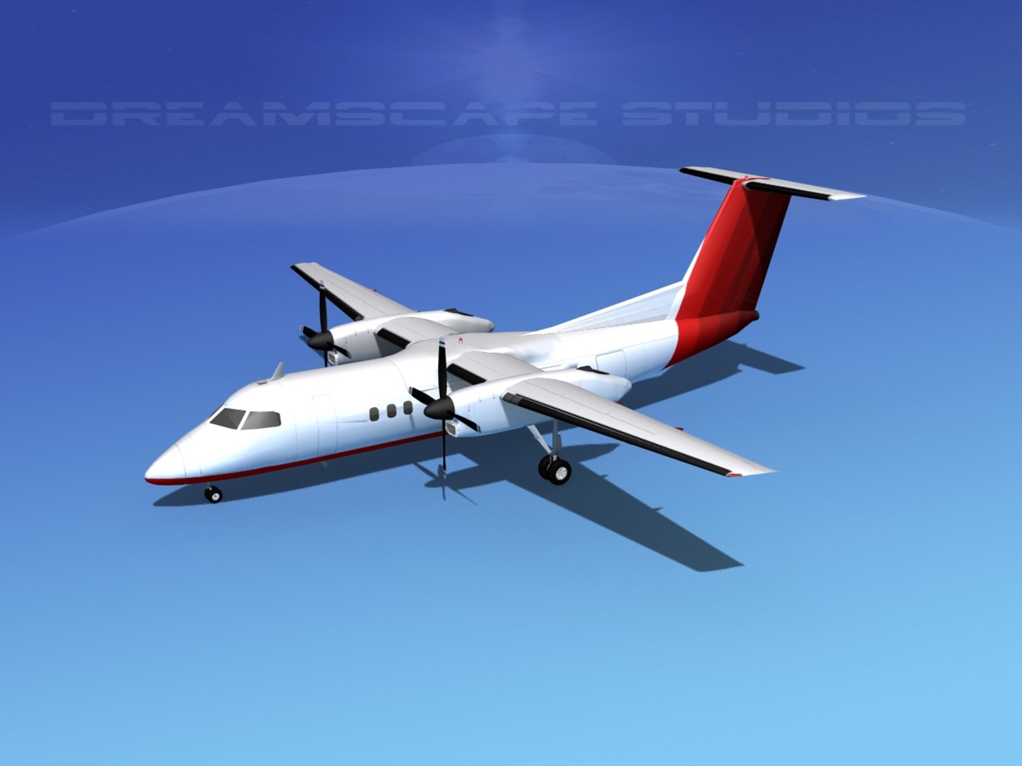 3d dhc-8-100 dash 8 model