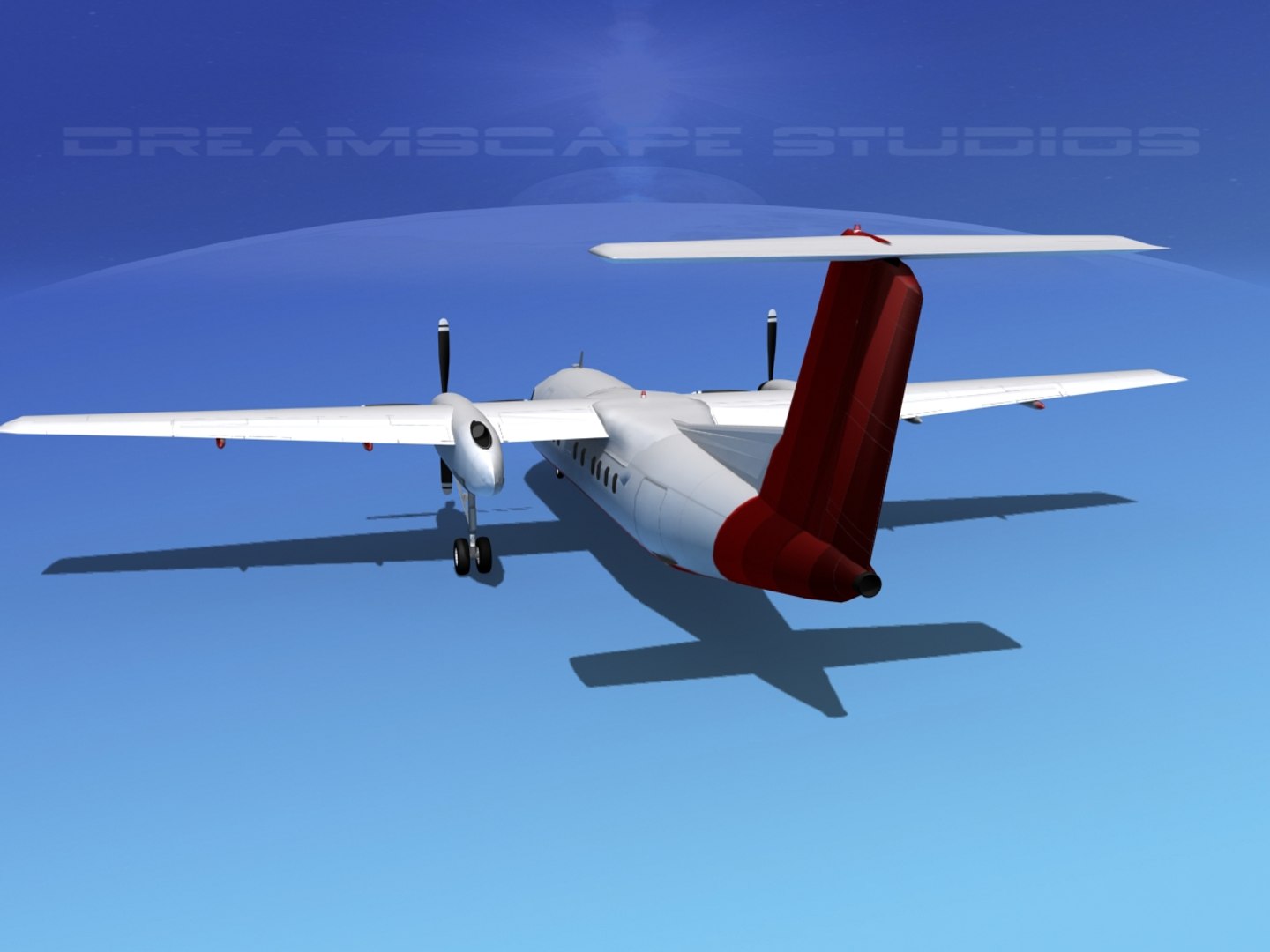 3d dhc-8-100 dash 8 model