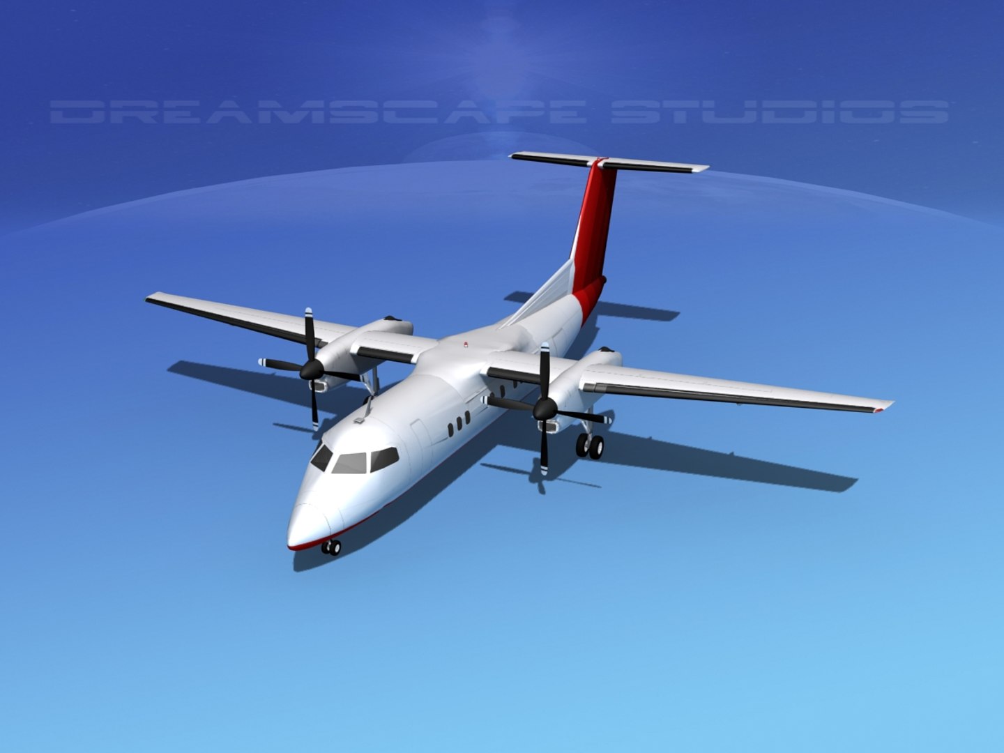 3d dhc-8-100 dash 8 model