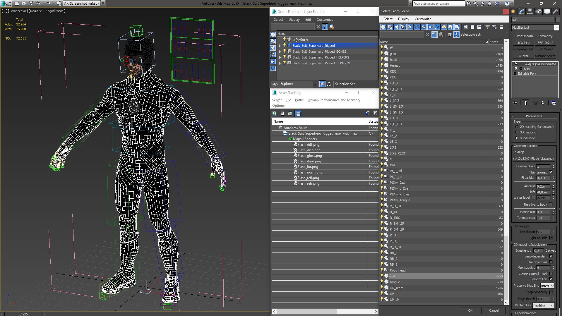 Black Suit Superhero Rigged 3D Model - TurboSquid 2073105