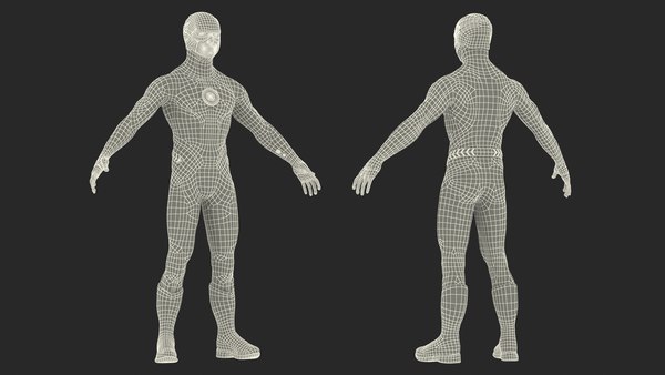 modelo 3d Black Suit Superhero Rigged - TurboSquid 2073105
