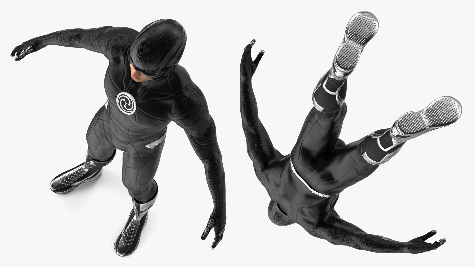 Black Suit Superhero Rigged 3D Model - TurboSquid 2073105