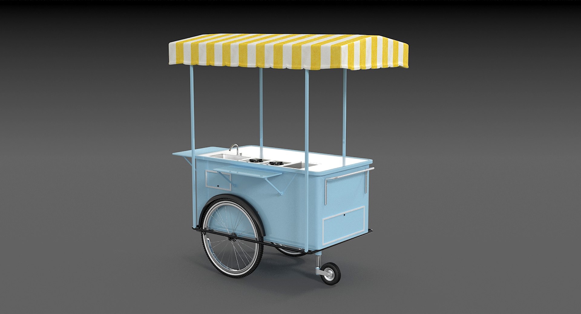 3D street food cart model - TurboSquid 1186411