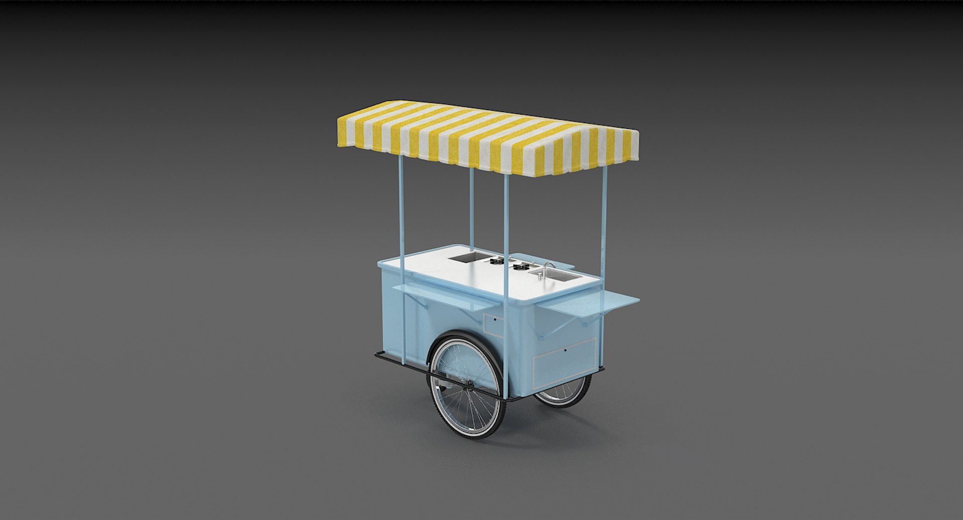 3D Street Food Cart Model - TurboSquid 1186411