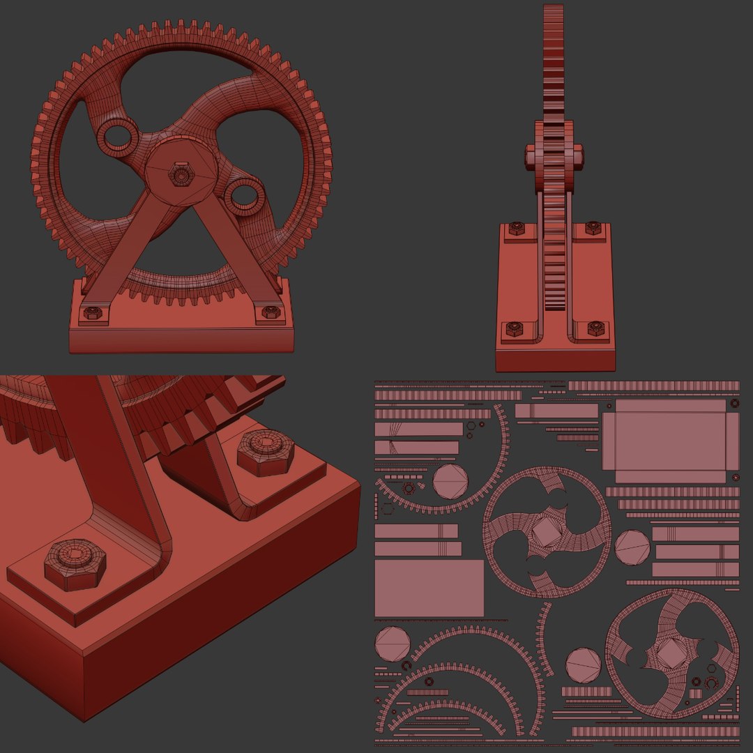 Photorealistic Mechanical Gear 3D Model - TurboSquid 1156328