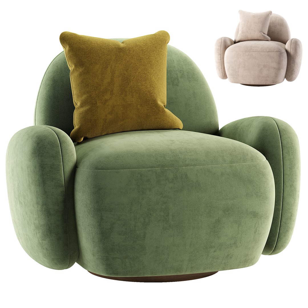 Layla Swivel Chair 2015 3D Model - TurboSquid 2246938