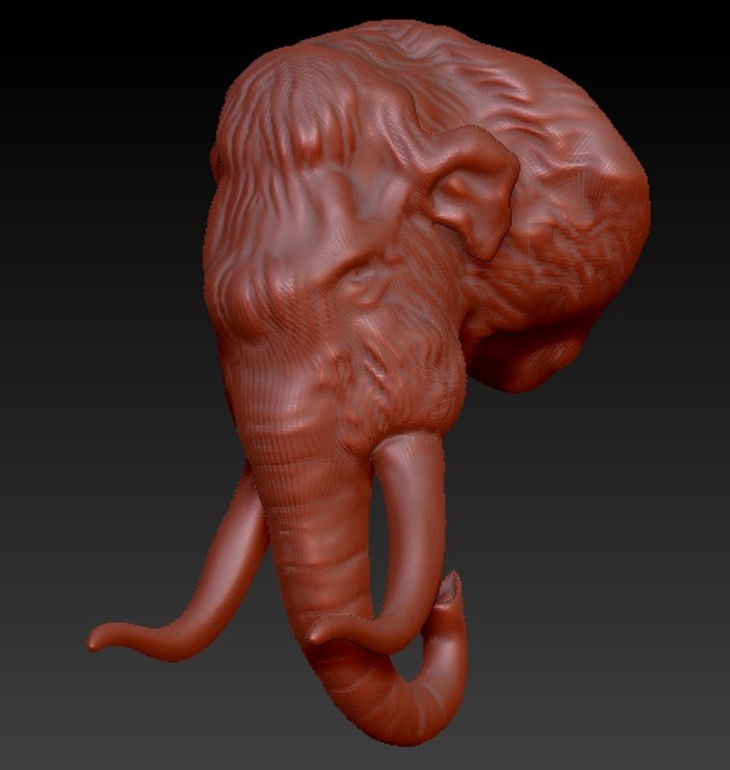 3d Mammoth Head
