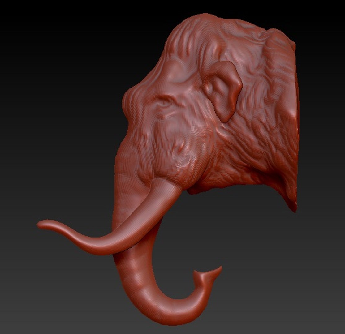 3d Mammoth Head