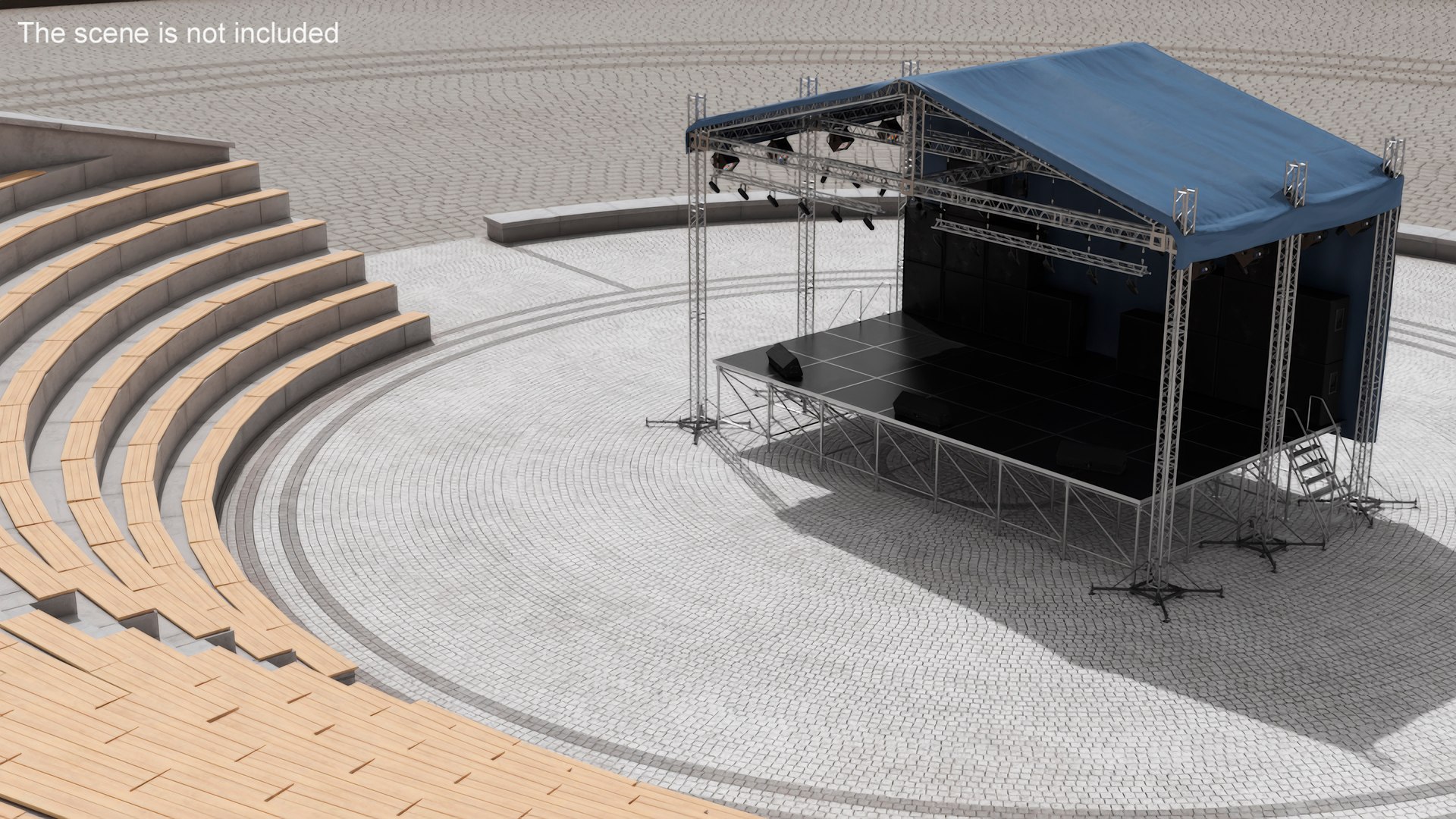 Stone Amphitheater With Stage 3D Model - TurboSquid 2378176