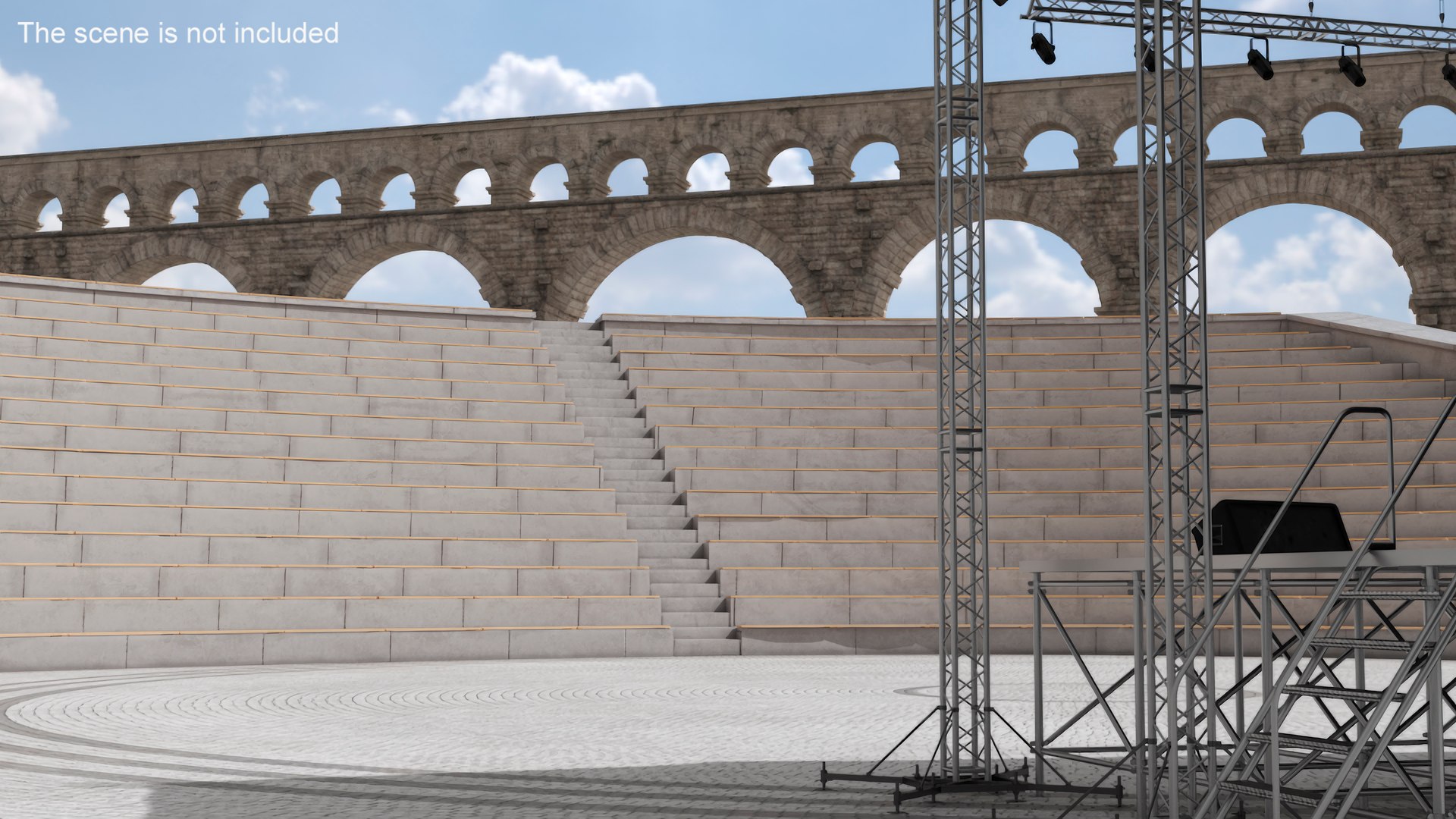 Stone Amphitheater With Stage 3D Model - TurboSquid 2378176