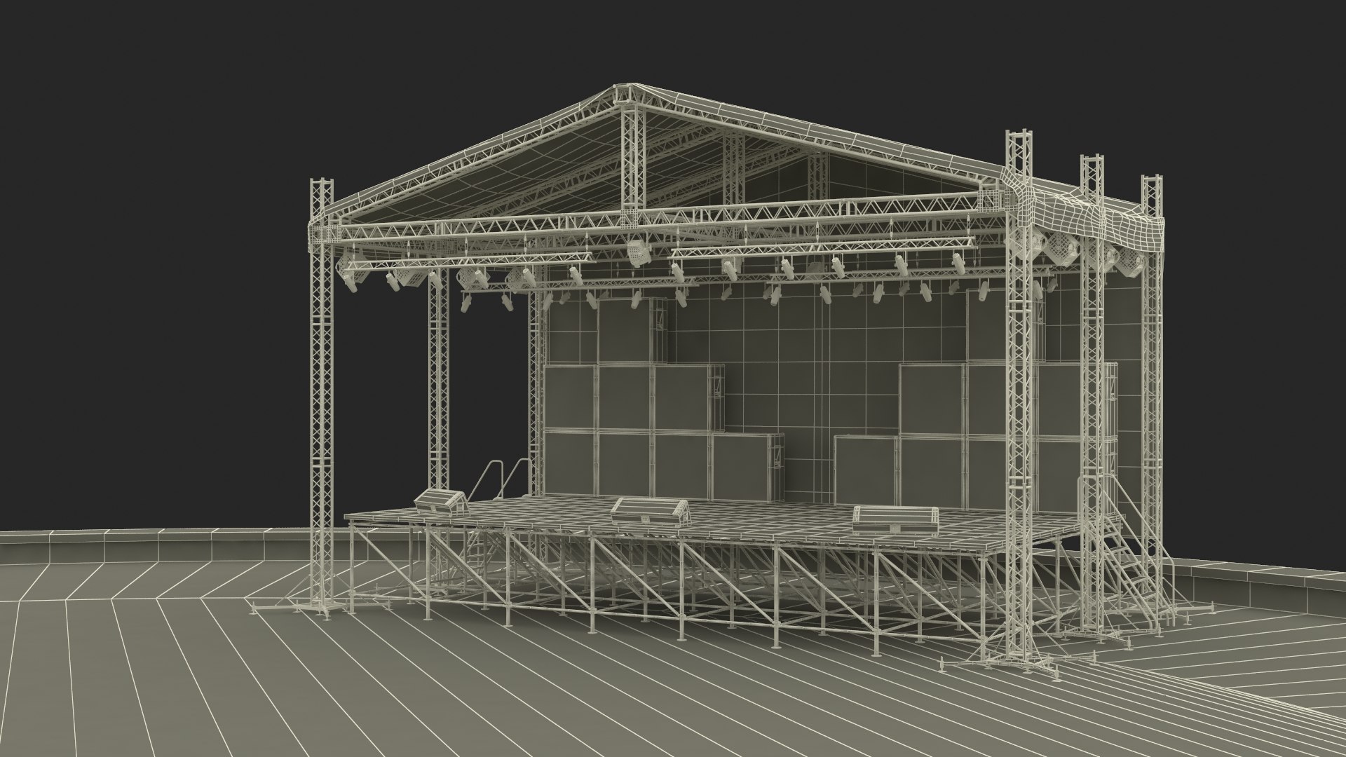 Stone Amphitheater With Stage 3D Model - TurboSquid 2378176