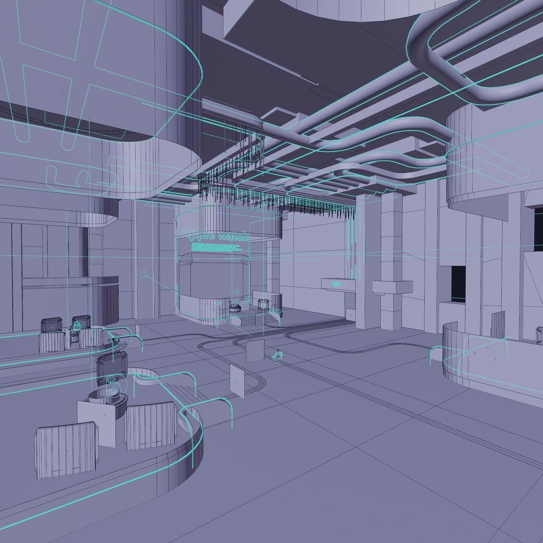 Futuristic Exhibition Interior Sci Fi Hall 3D 3D Model - TurboSquid 2317402