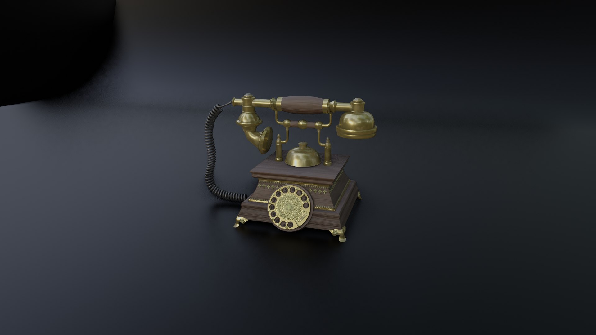 3D Vintage Rotary Phone model - TurboSquid 1958282