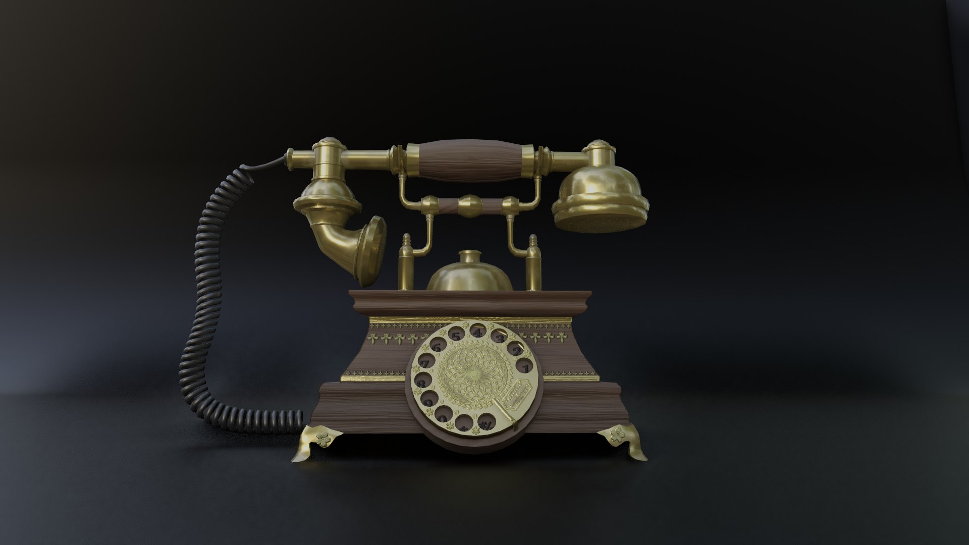 3D Vintage Rotary Phone model - TurboSquid 1958282