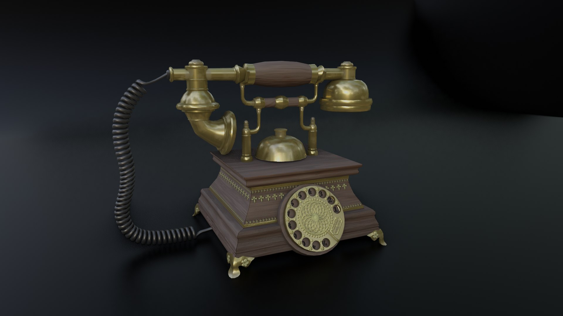 3D Vintage Rotary Phone model - TurboSquid 1958282