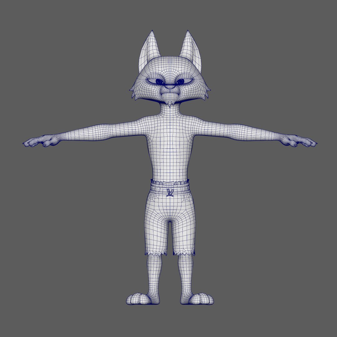 Cartoon Wolf 3D Model - TurboSquid 2251781