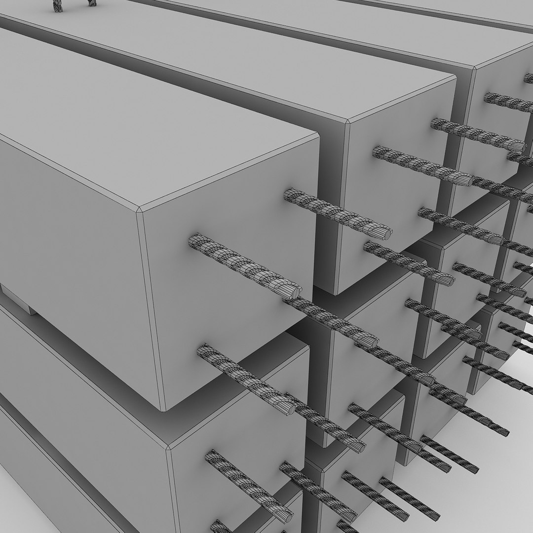 Model Of Concrete Piles