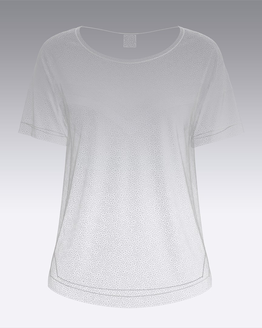 3D model Womens white Mesh T-shirt - TurboSquid 2120851