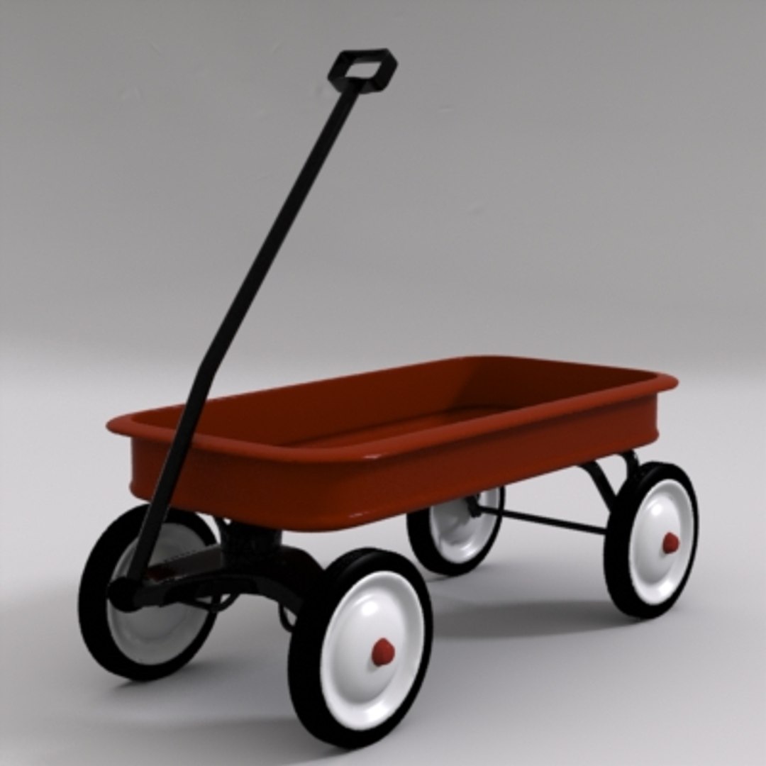 red wagon 3d model
