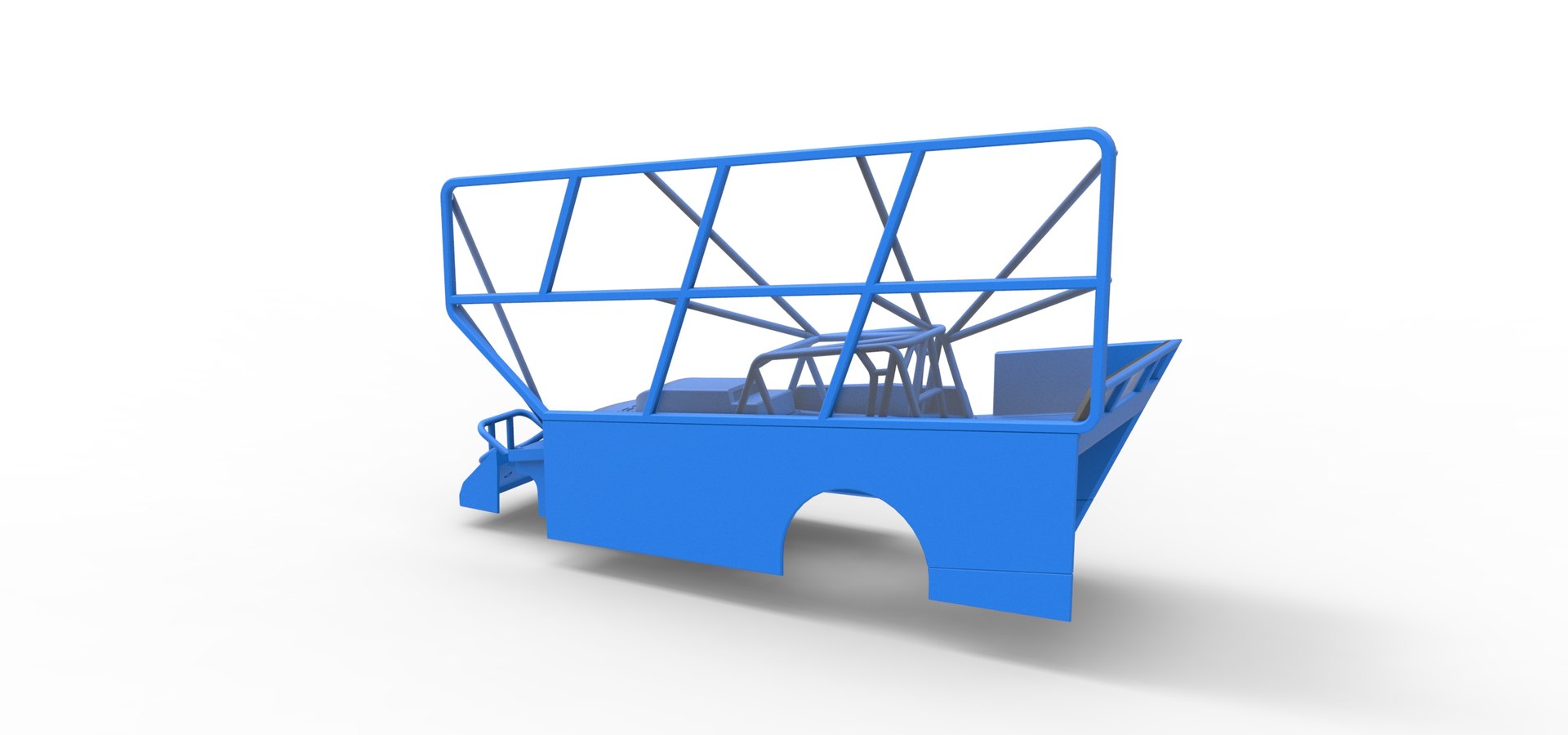 3D Shell Of Northeast Dirt Modified Stock Car With Side Wing Scale 1 To ...