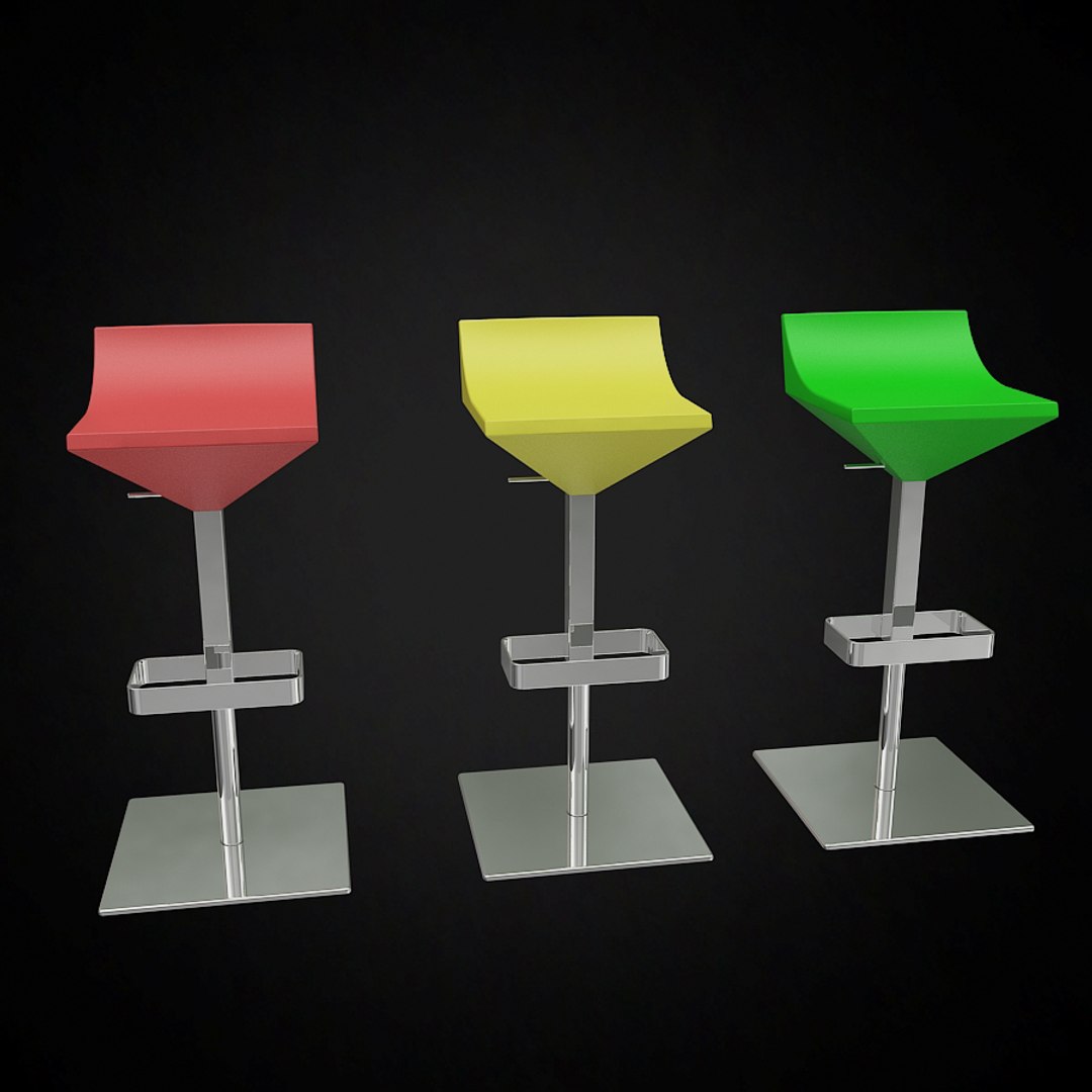 Calligaris Fly Gaslit Barstool 3d Dwg