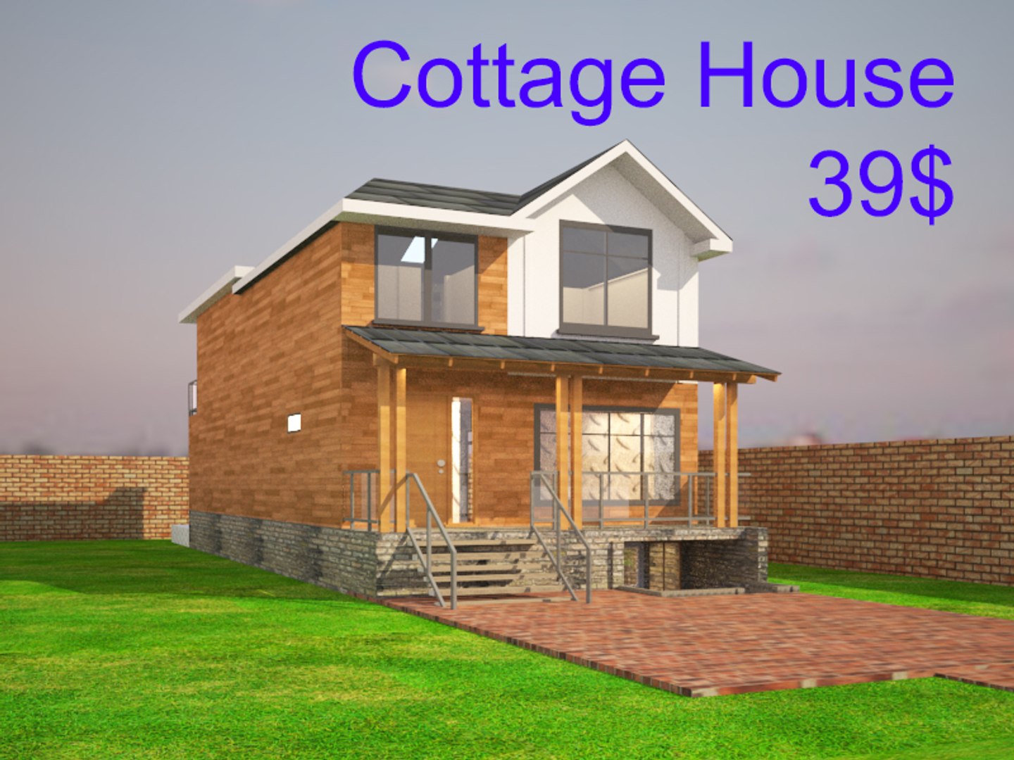 3D Model Cottage House - TurboSquid 1238779