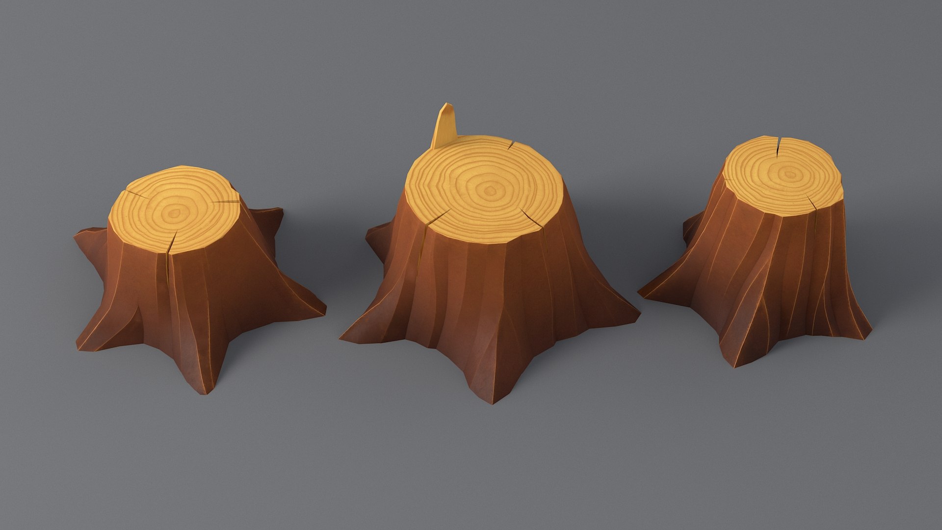 Cartoon Stump Pack 3D model - TurboSquid 1912468