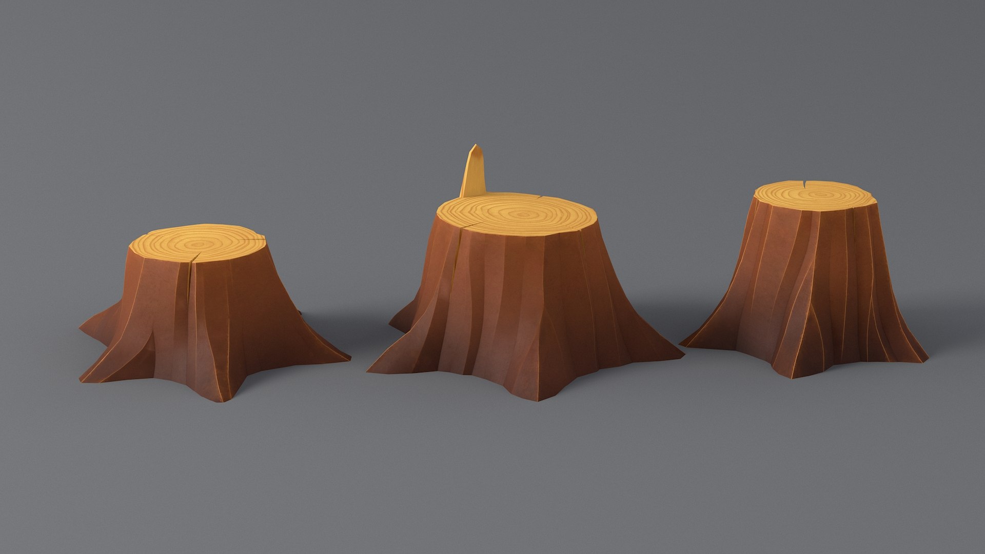Cartoon Stump Pack 3D model - TurboSquid 1912468