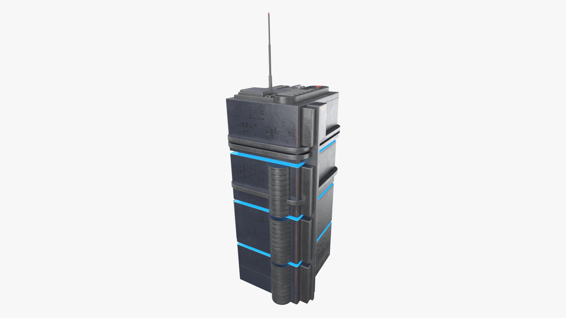 Sci Fi Building Tower 3D Model - TurboSquid 1317843