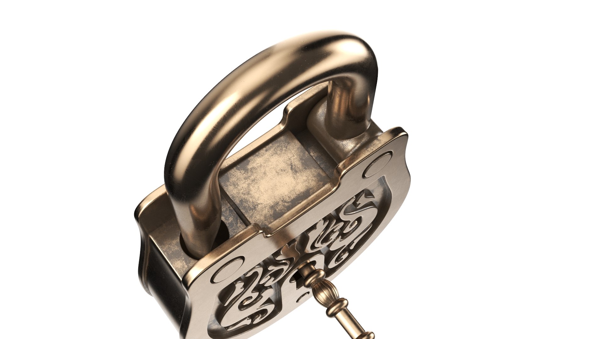 3D Detailed Old Padlock - TurboSquid 2186952