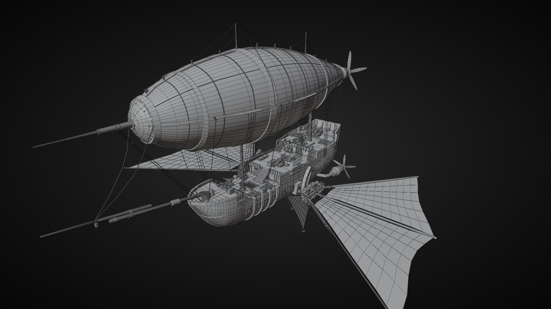 3D Fantasy Airship - TurboSquid 2323276