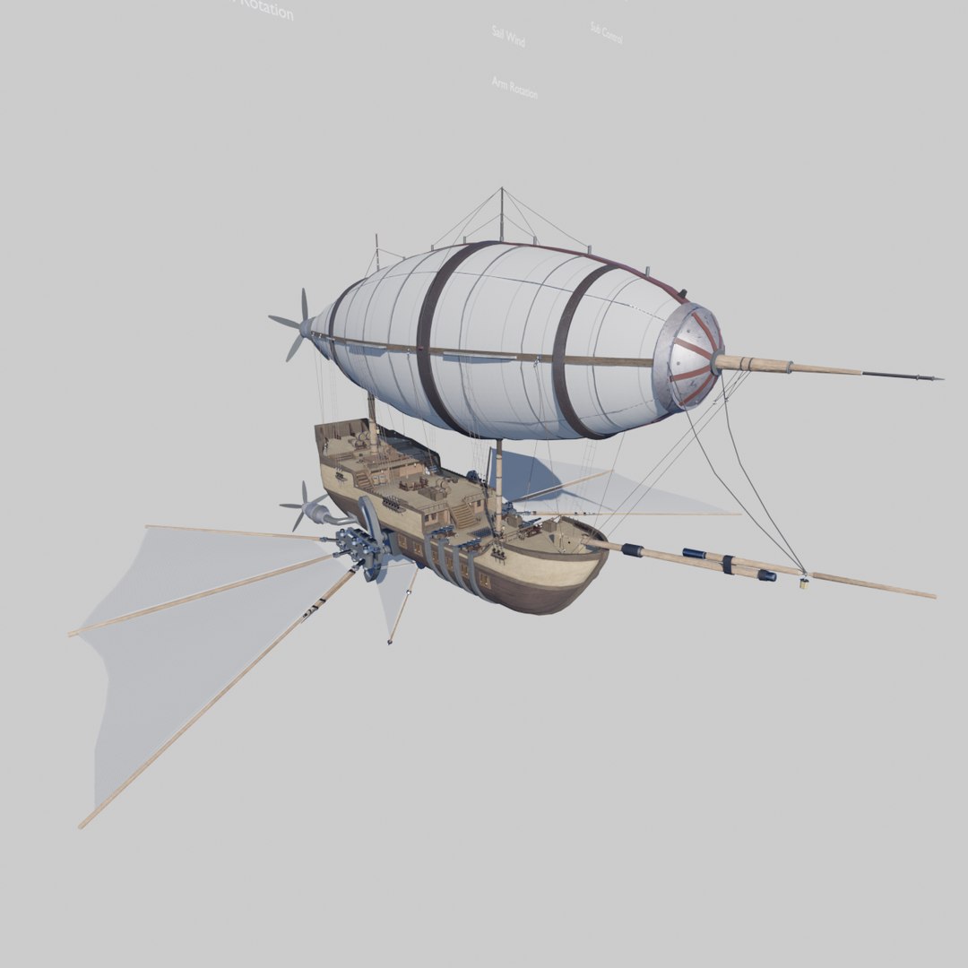 3D Fantasy Airship - TurboSquid 2323276