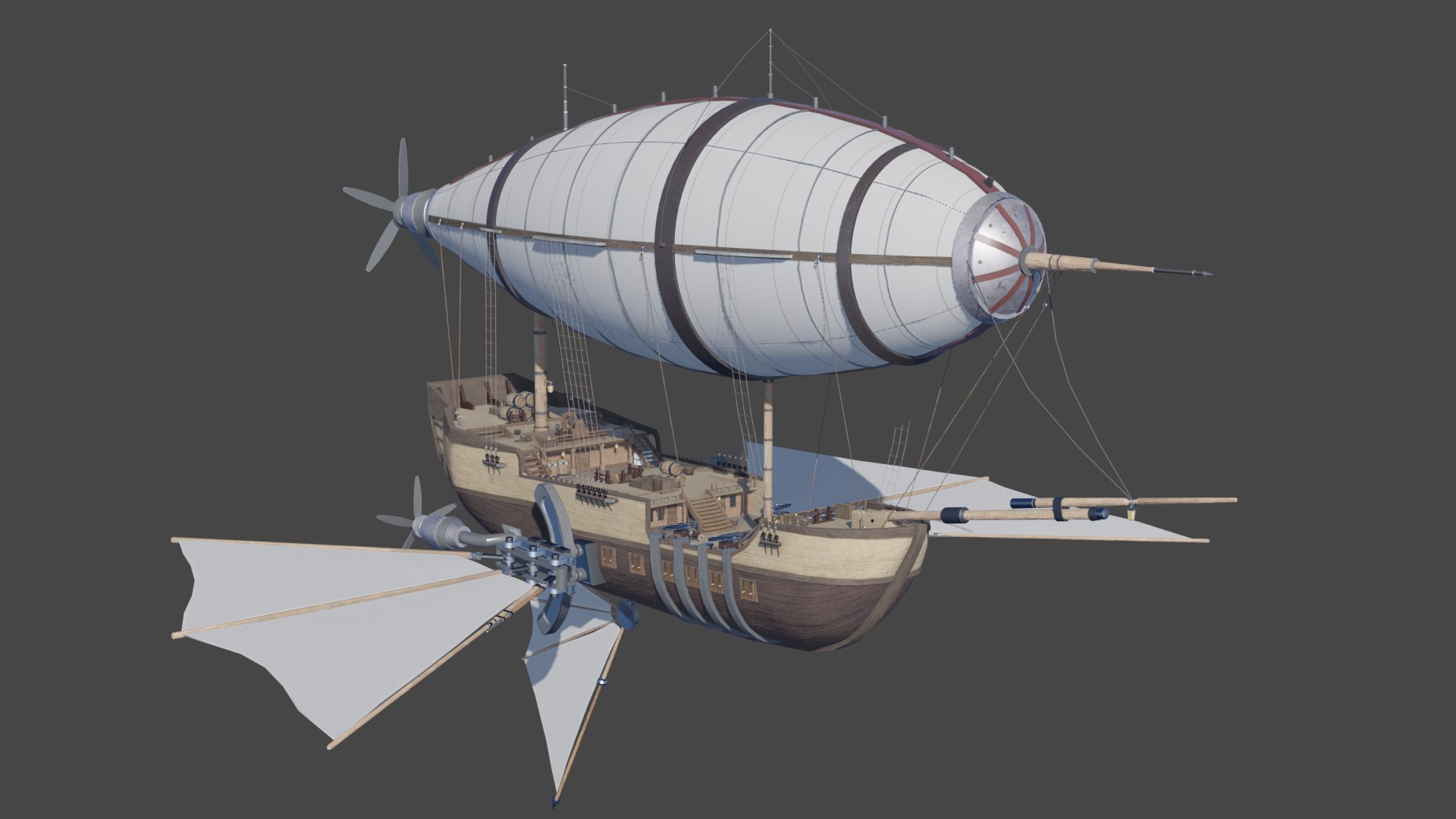 3D Fantasy Airship - TurboSquid 2323276