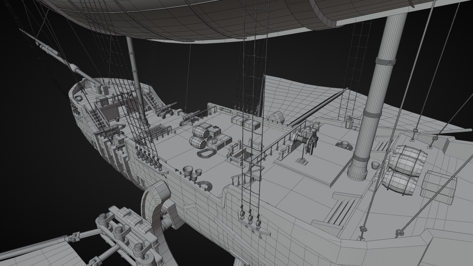 3D Fantasy Airship - TurboSquid 2323276