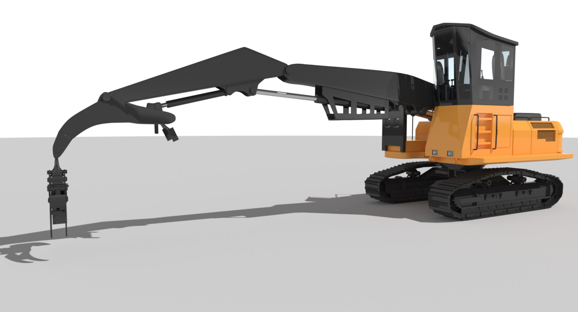 3d Harvester Vehicle Forest Model