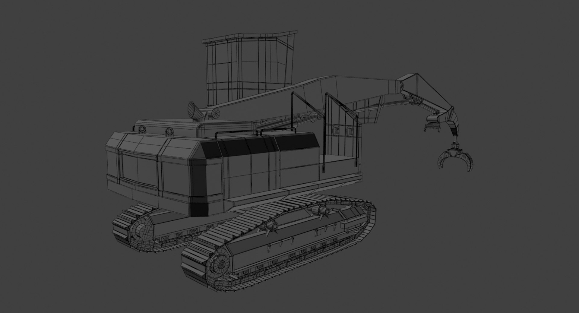 3d Harvester Vehicle Forest Model