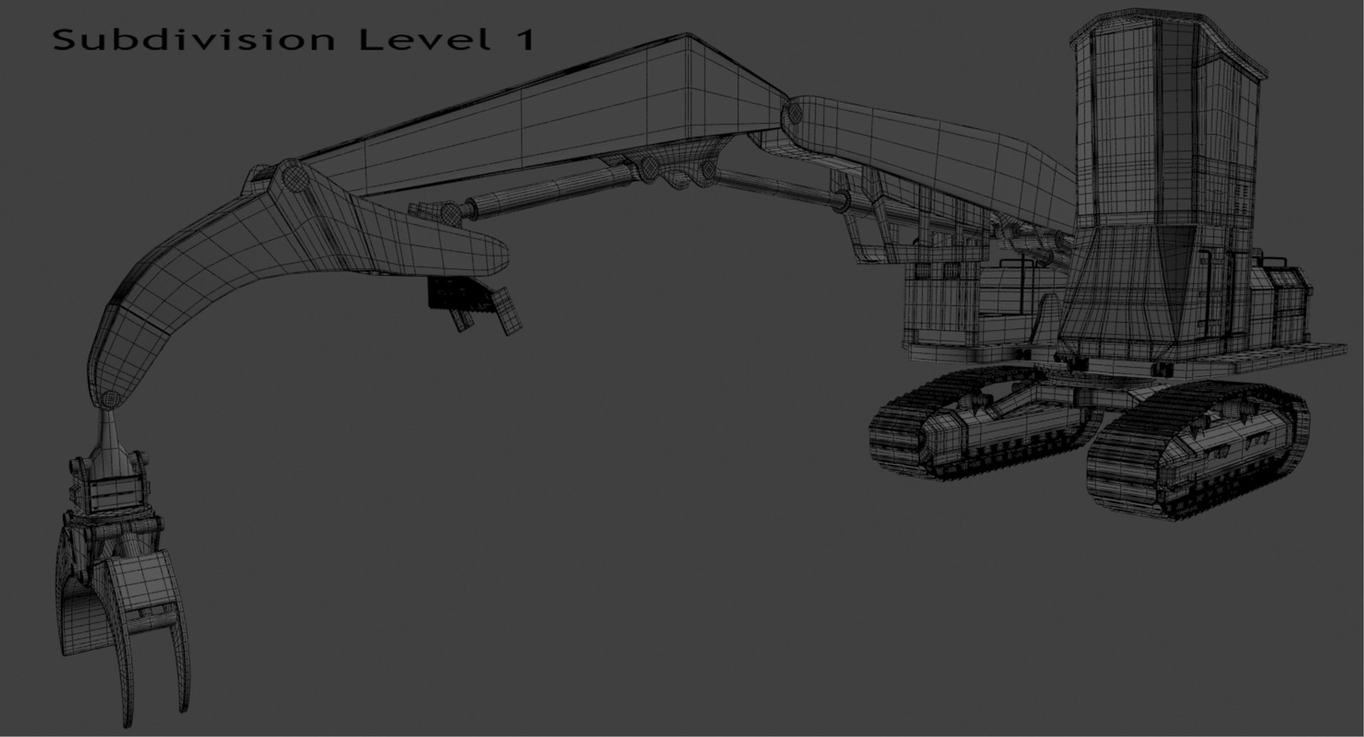 3d Harvester Vehicle Forest Model