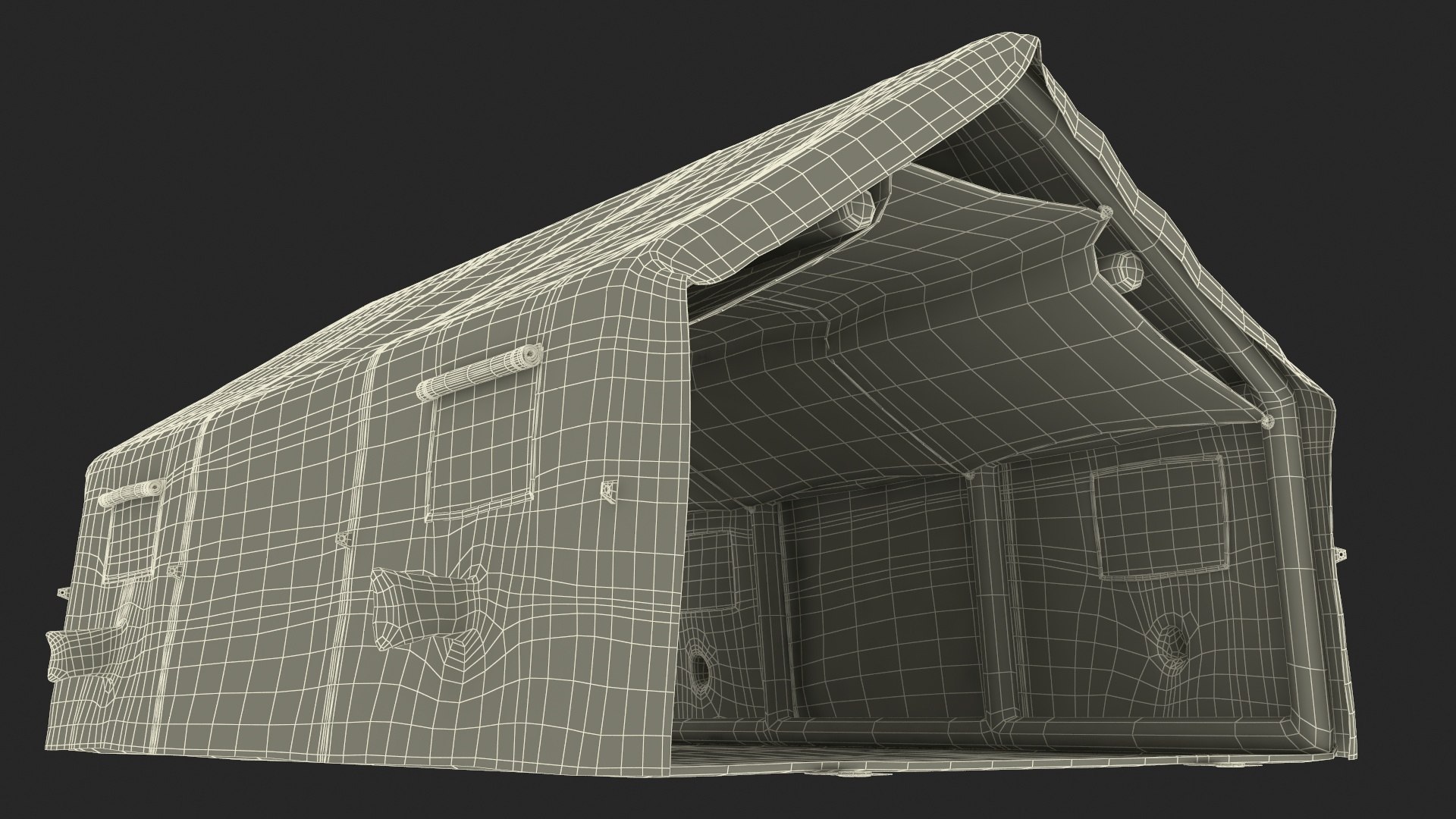 Portable Canvas Medical Tent 3D Model - TurboSquid 2273117