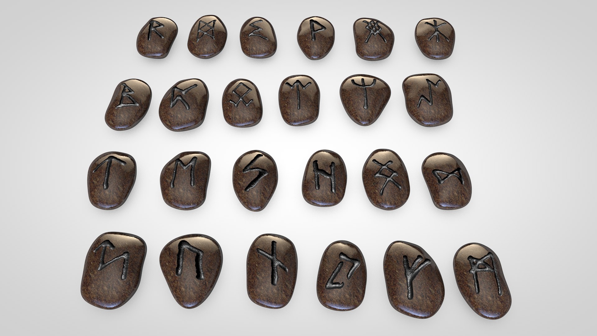 Rune Stones 3d C4d