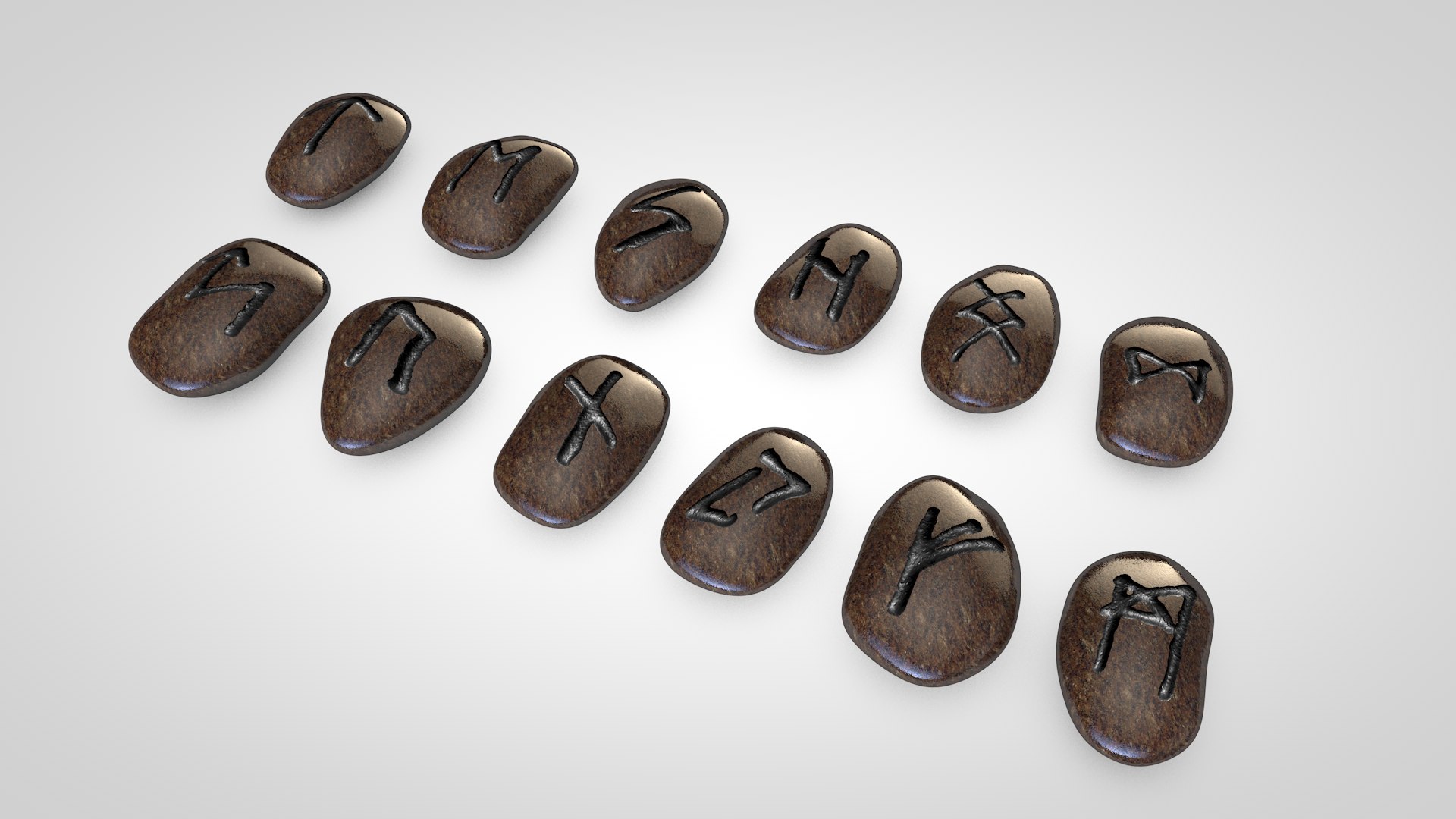 Rune Stones 3d C4d