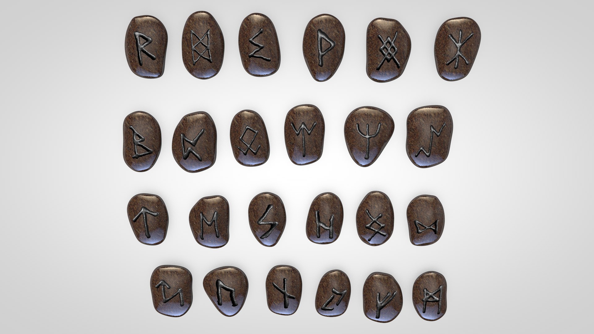 Rune Stones 3d C4d