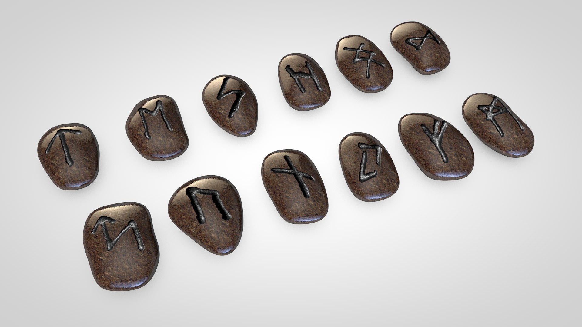 Rune Stones 3d C4d