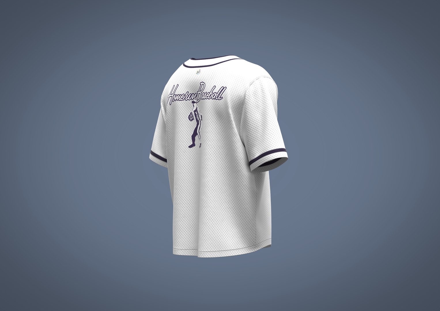 Mens Baseball Jersey With Graphic And Mesh Fabric 3D Model - TurboSquid ...