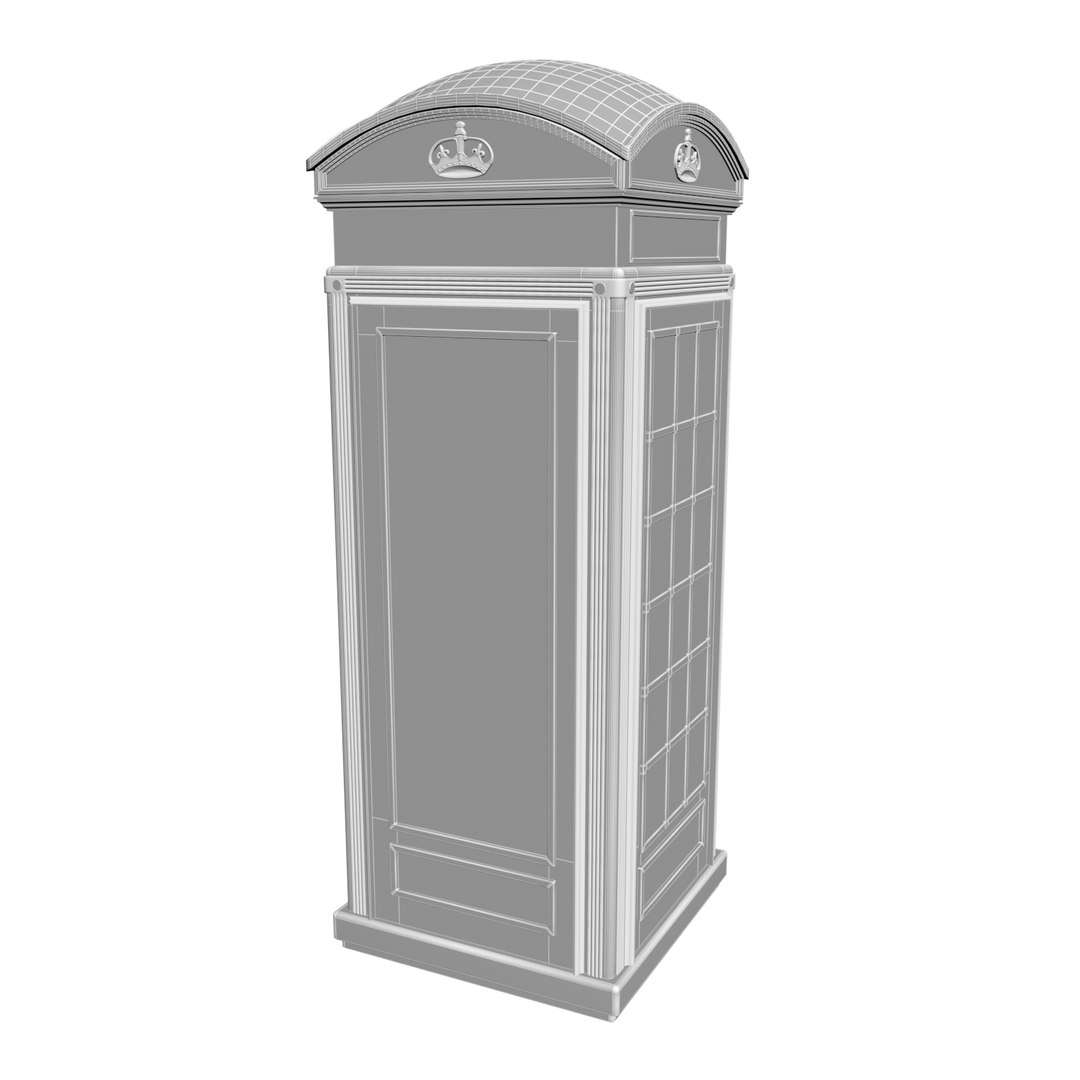 3D Red Telephone Model - TurboSquid 1363386