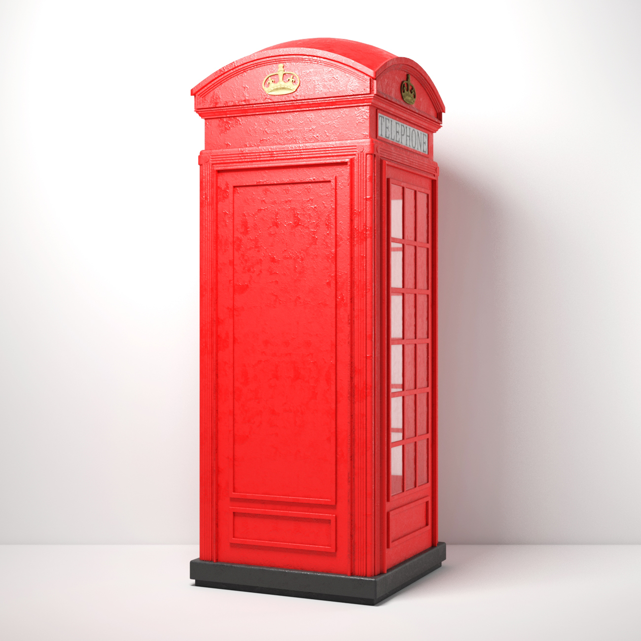 3D red telephone model - TurboSquid 1363386