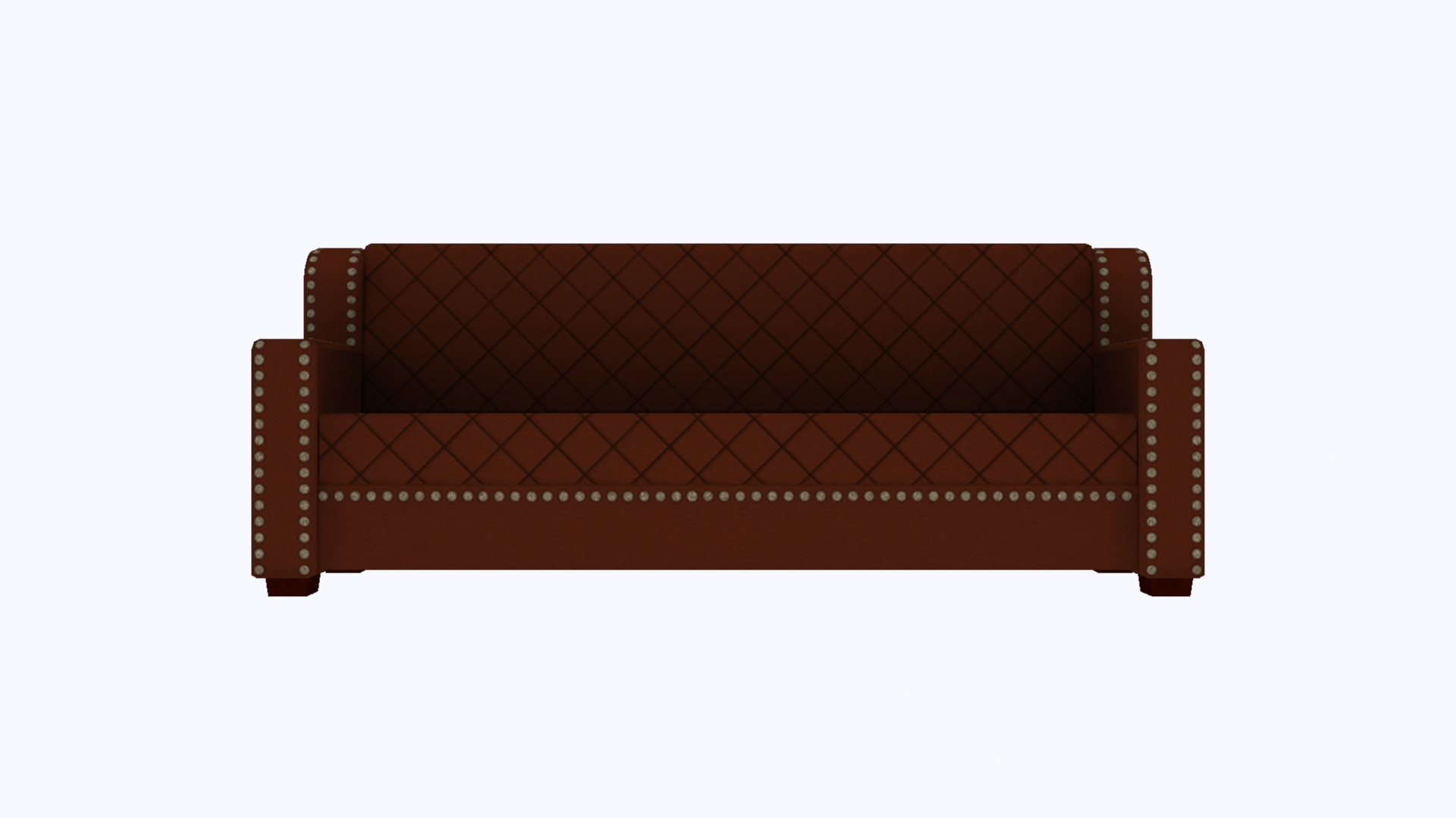 3D Cross-Stitched Leather Couch with Gold Studs - TurboSquid 1776232