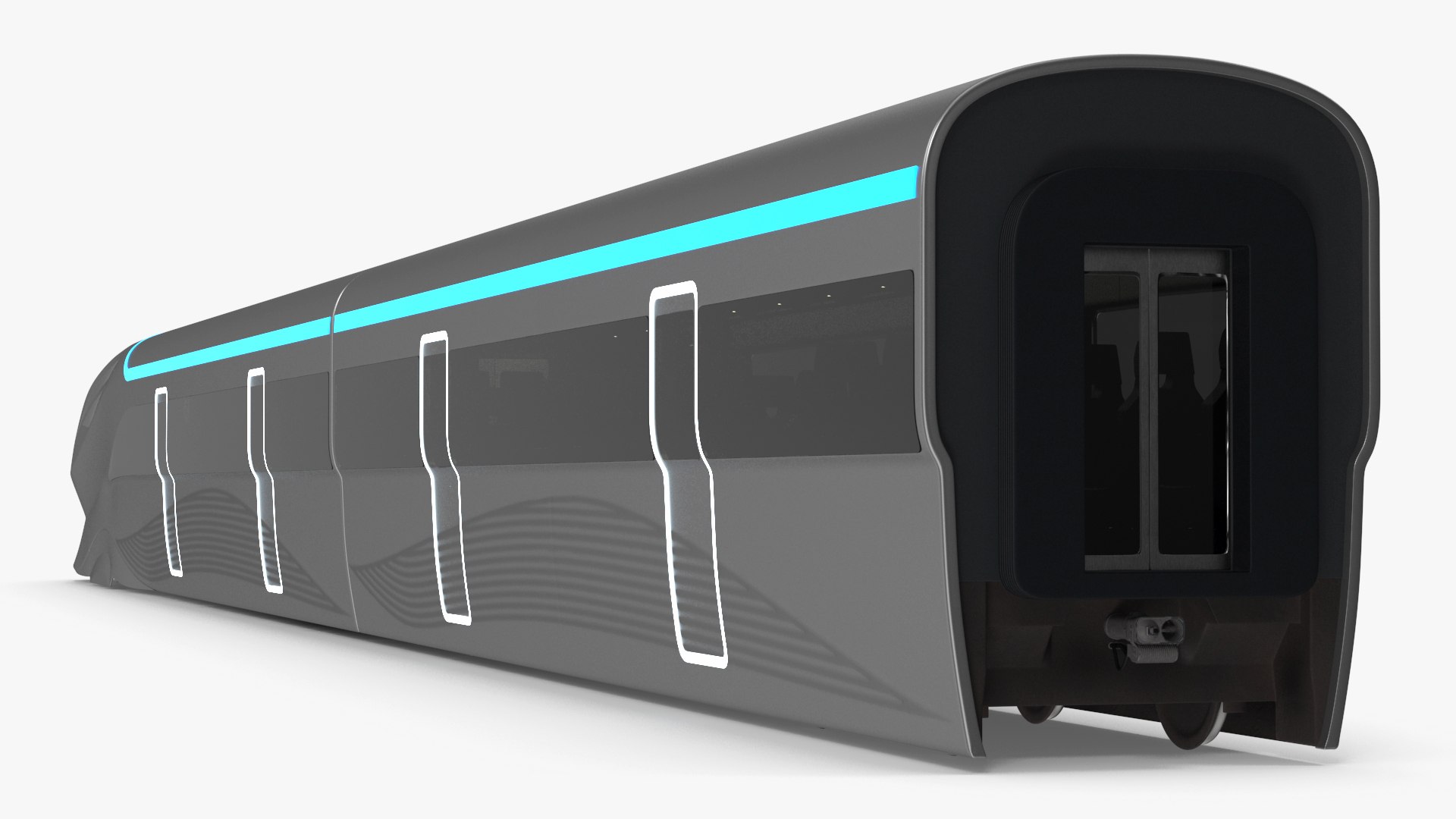 3D Futuristic Passenger Train Silver - TurboSquid 2219328