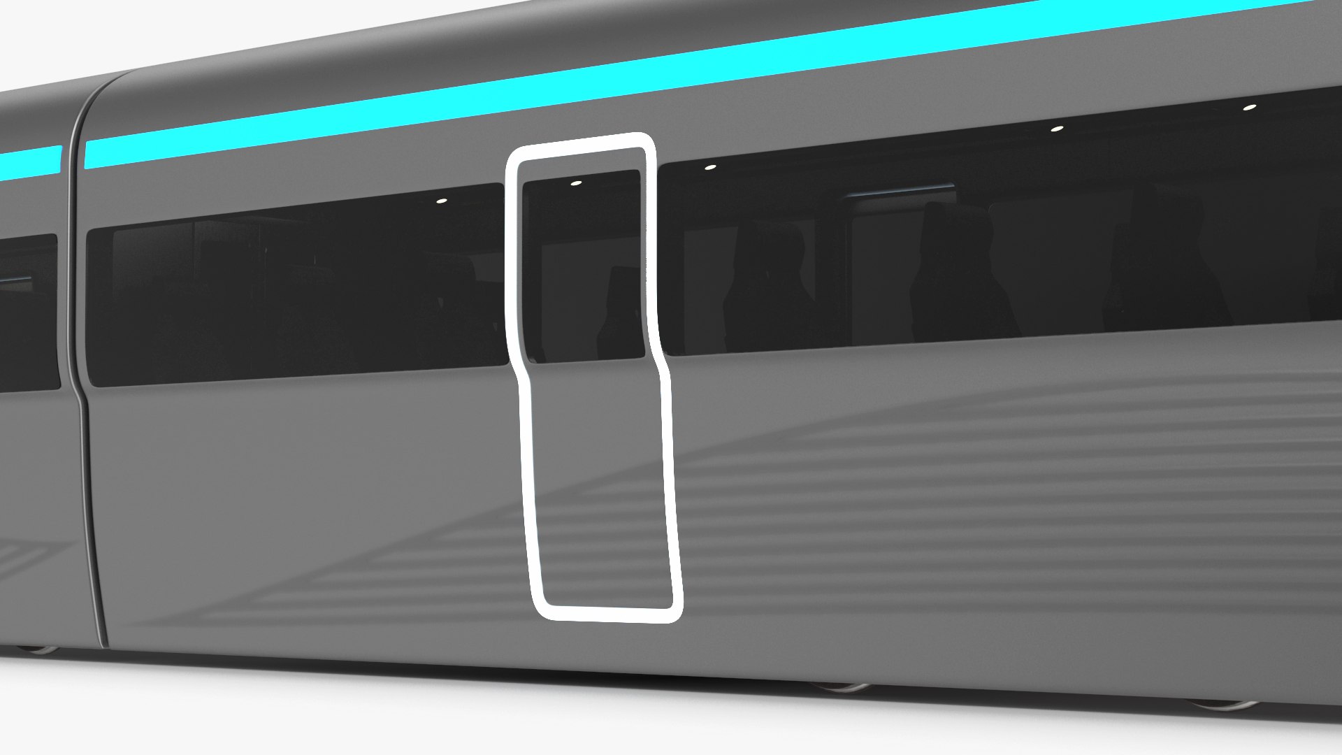 3D Futuristic Passenger Train Silver - TurboSquid 2219328