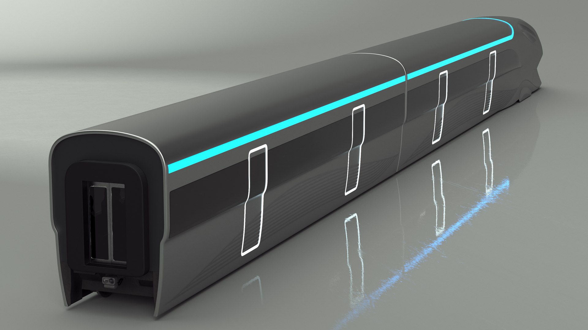 3D Futuristic Passenger Train Silver - TurboSquid 2219328